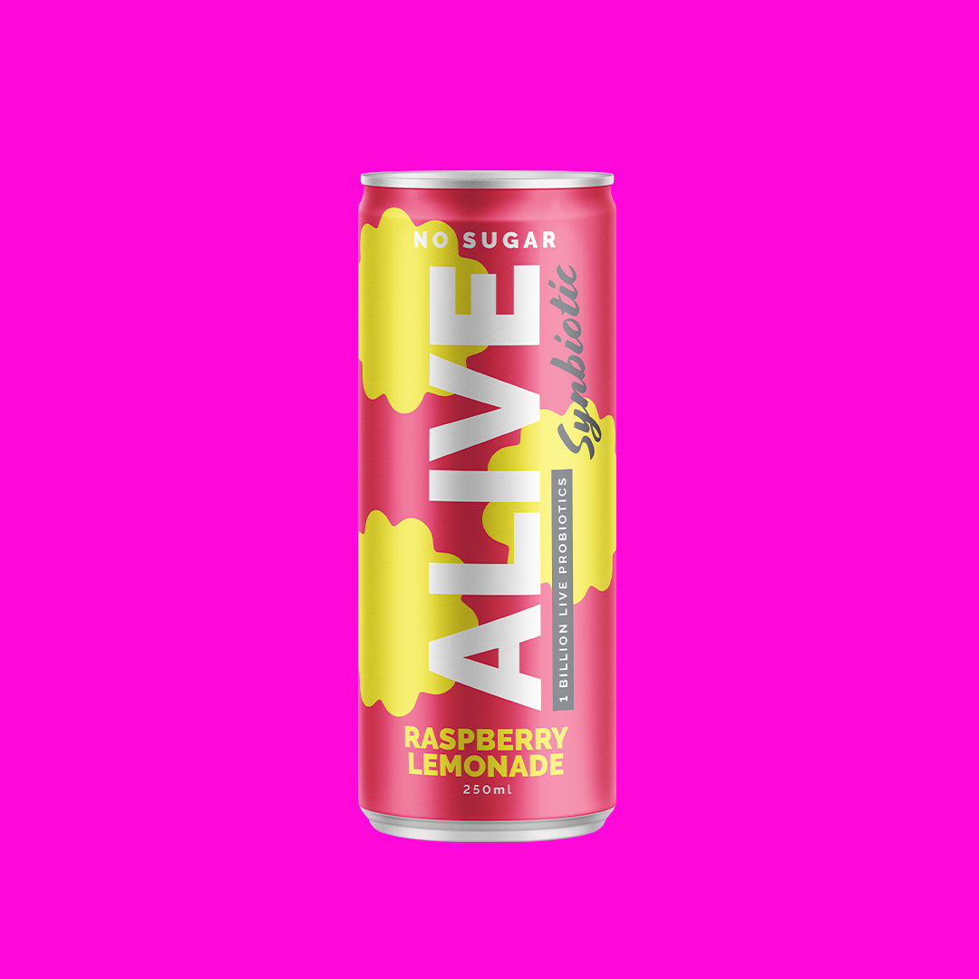 ALIVE Raspberry Lemonade (24 Cans) – Alive Synbiotic